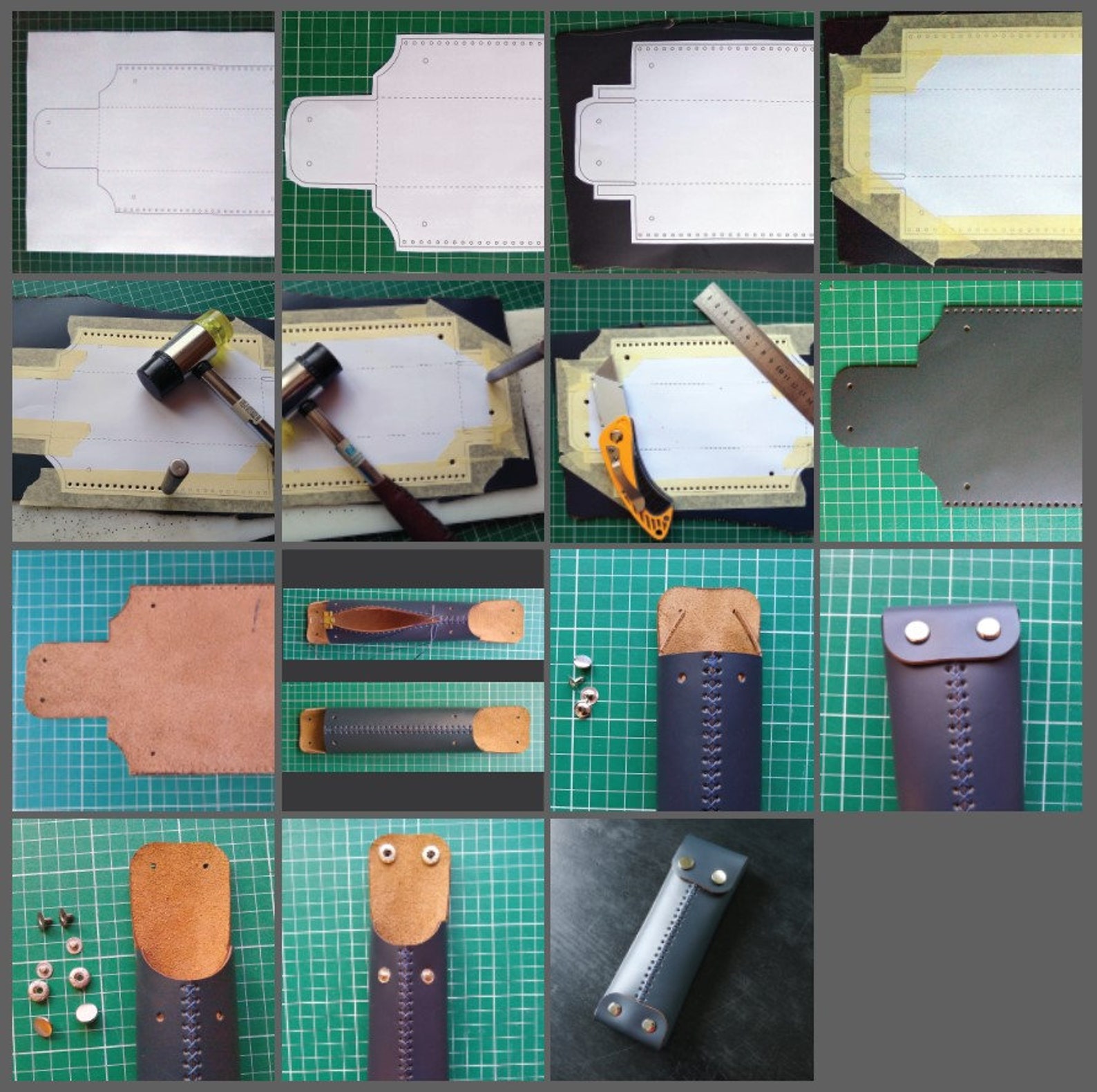 Leather Pencil Case Pattern Leather Pen Case Easy Print - Etsy