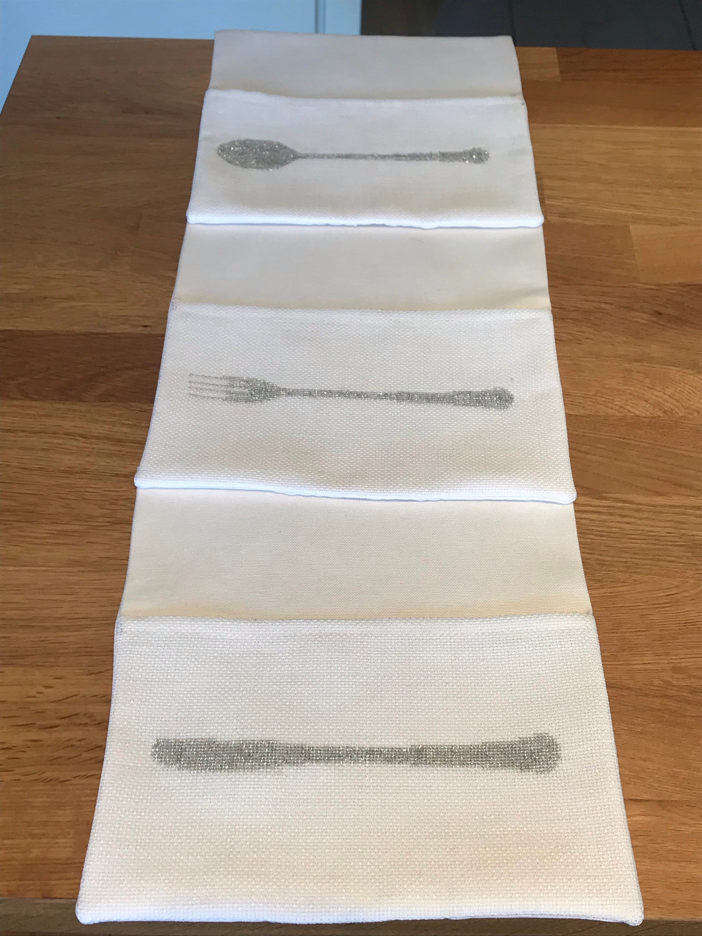 Linen Cutlery Cover / Cutlery Pouch / Set of 3 / White Linen Tableware ...