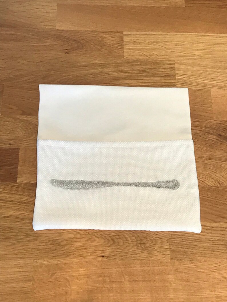 Linen Cutlery Cover / Cutlery Pouch / Set of 3 / White Linen Tableware ...