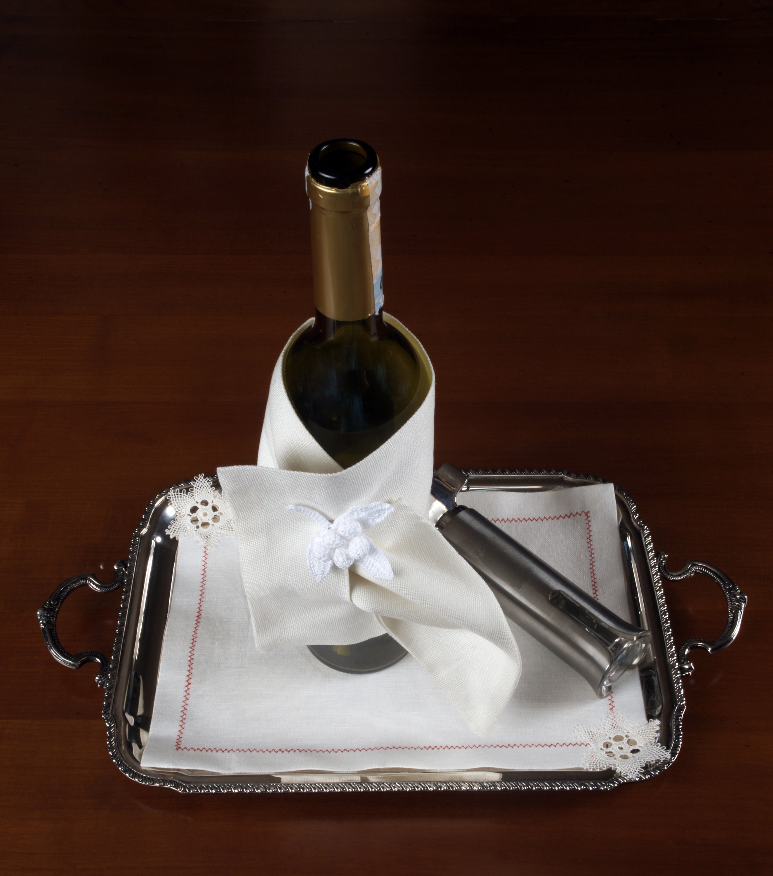 Chic Linen Wine Bottle Dress - Bottle Koozie With Grape Accent ...