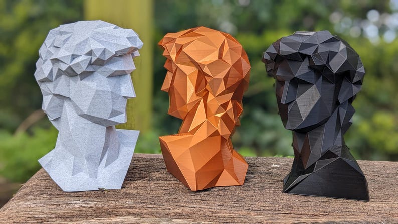 Geometric Statue of David Bust, Abstract Home Decor, Statue of David - Etsy