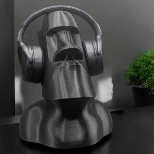 Moai Headphone Stand, Moai Easter Island Headphone Holder, Tiki Statue, Tiki Headphones Stand ...