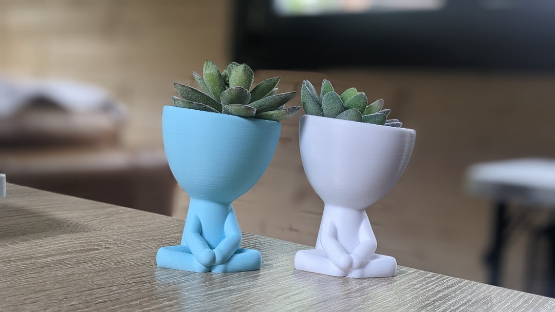 Meditating Yoga Person Planter – 3D Printed Succulent Pot - Etsy