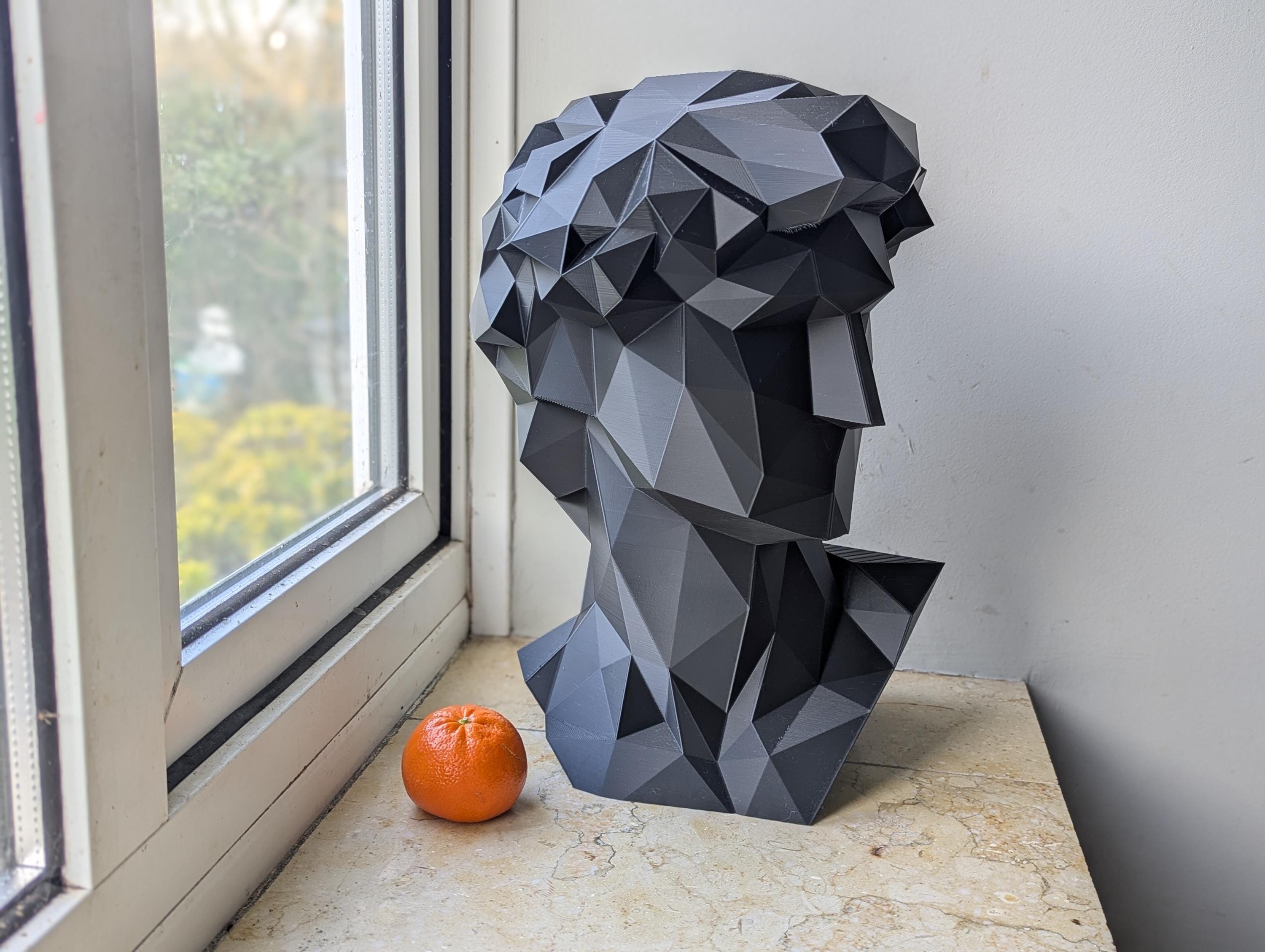 Geometric David Garden Sculpture, Abstract Decor,statue of David Bust ...