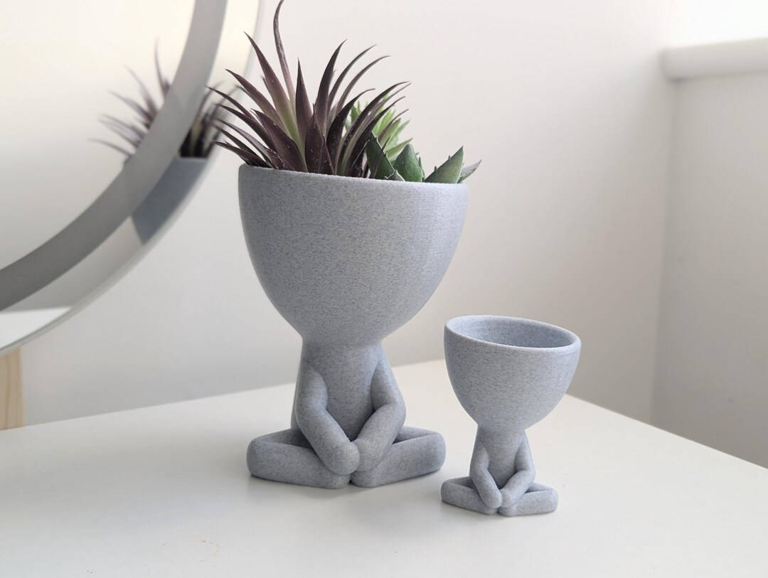 Yoga Pose Planter – 3D Printed Meditating Succulent Pot - Etsy