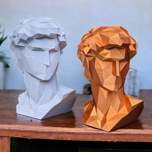 Geometric Statue of David Bust, Abstract Home Decor, Statue of David - Etsy
