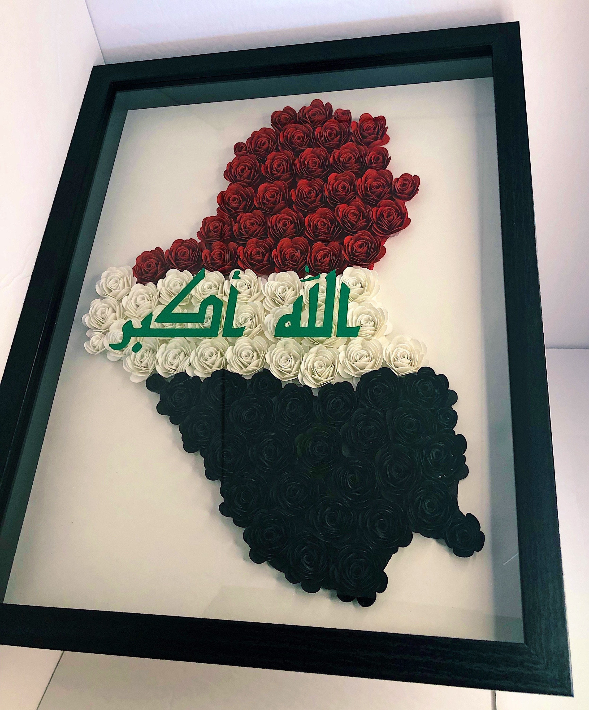 Iraqi Flag Inspired Shadowbox. - Etsy