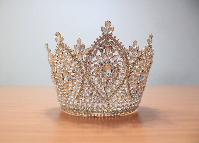 Gold Queen Crown, High Tall Tiaras Crown, Royal Crowns, Silver Queen ...