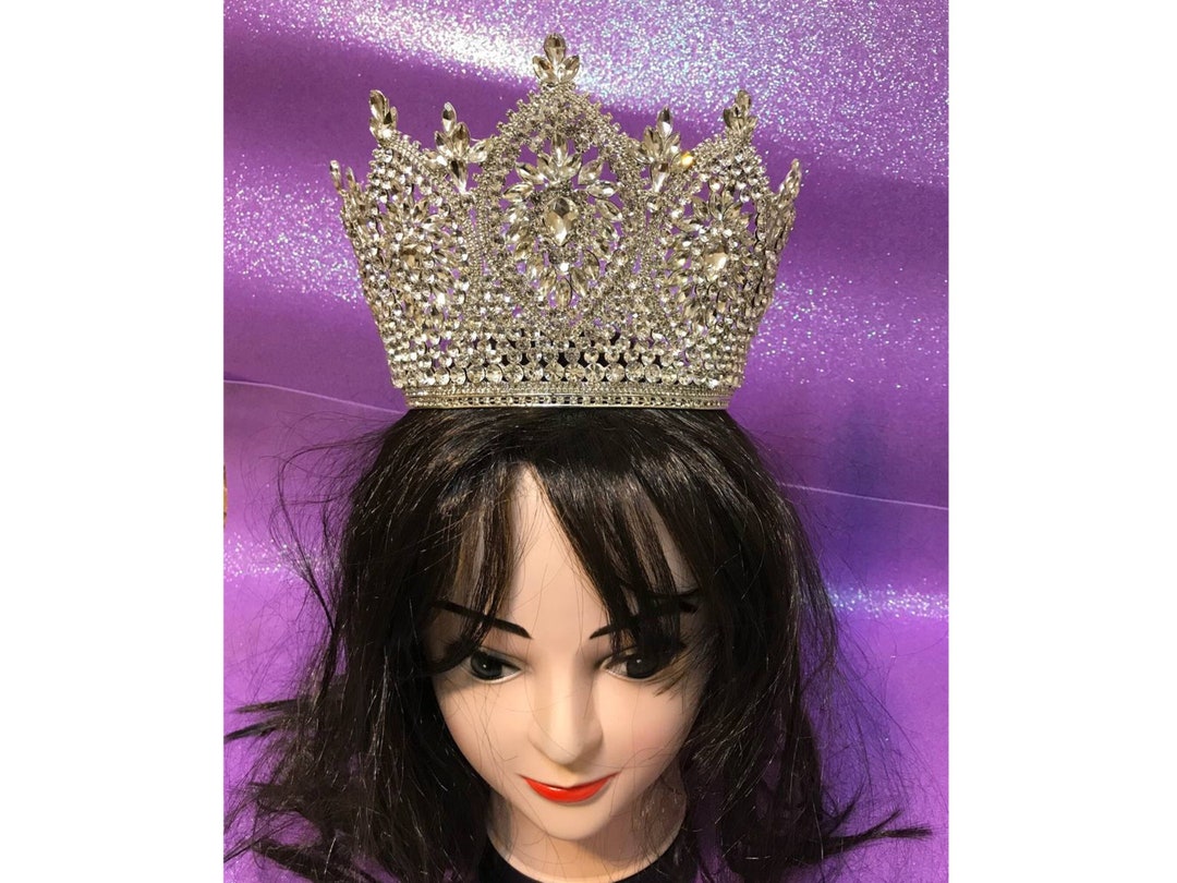 Bride Crown Tiara, Queen Crowns, Gold Tiaras for Bride, Gold High Tall ...