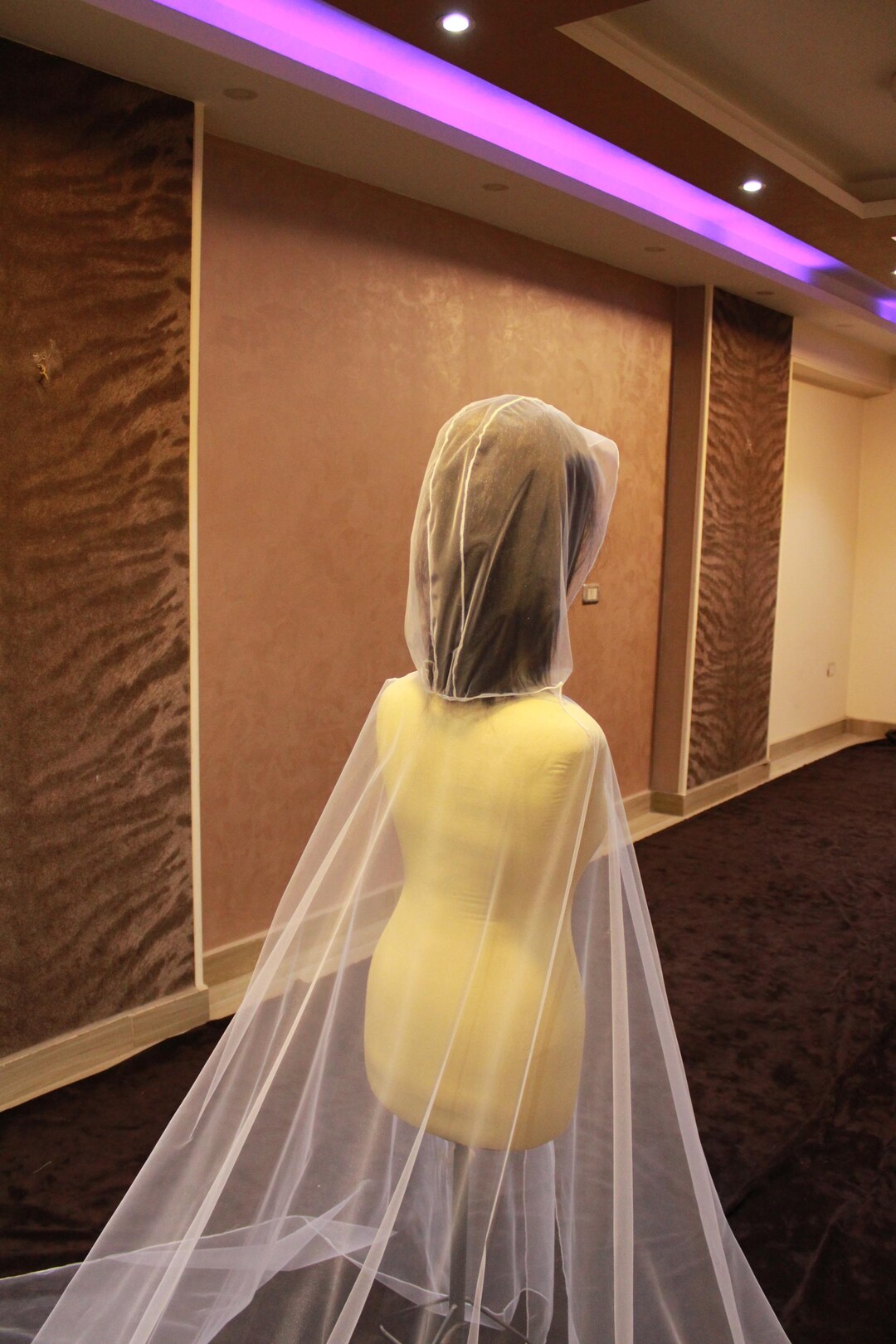 Bridal Hood Cape Veil, Bridal Clock, Hood Cape Veil for Bride, Hooded ...