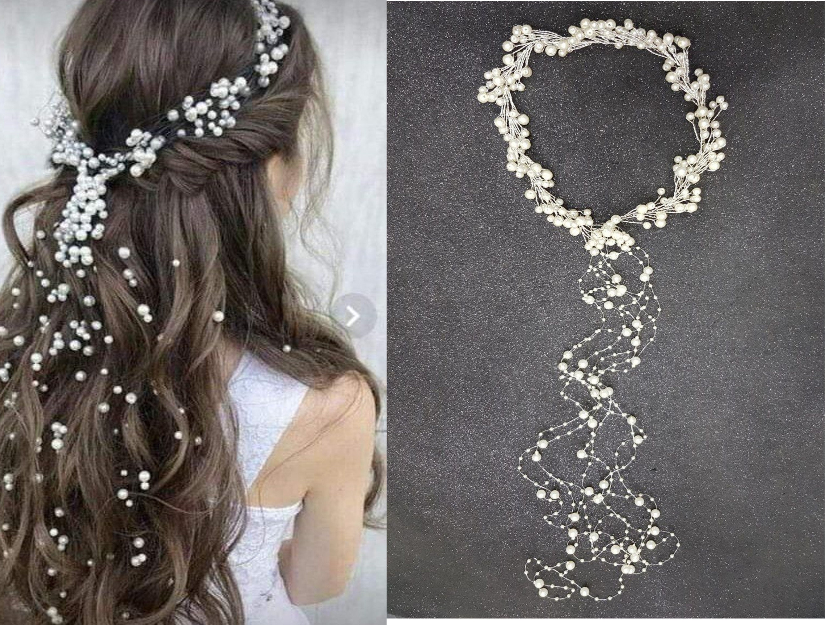 Headbands With Pearls Wedding Headpiece Headbands for Bride - Etsy