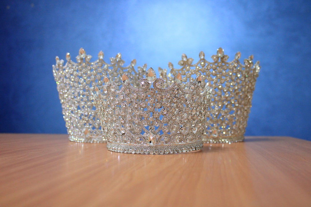 Tiara Tall Crowns 18 Cm, 7'' Inches Hair Tiaras, Crown for Bride ...
