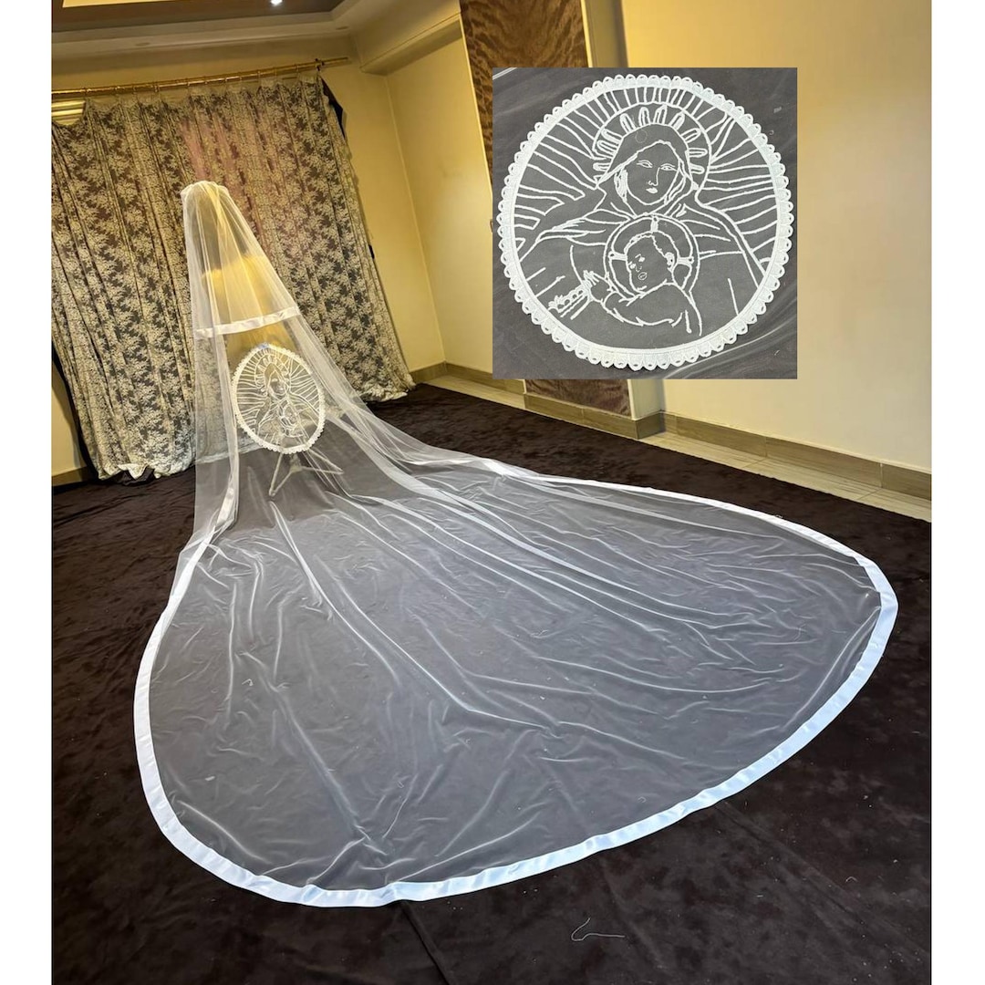 Embroidery Wedding Veil: Marry, Baby Jesus - Custom Veil Marry ...