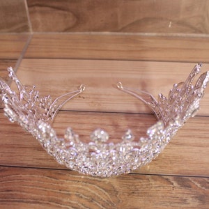 Crystal Bridal Tiara: Silver Wedding Queen Crown Headpiece - Etsy