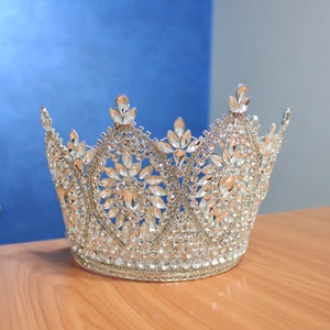 High Tall Queen Crown, Royal Tiaras for Bride, Gold Tall Crowns, Queen ...