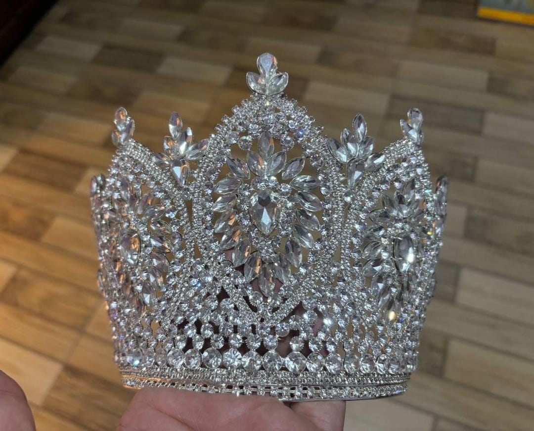 Hair Tall Tiara Crown, Bride Queen Crowns, Wedding Tiaras Diadem ...