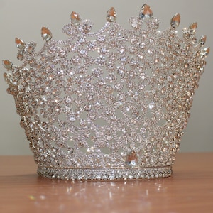 Royal Crown 18 Cm, 7'' Inches Hair Accessories Tiaras, Crown for Bride ...