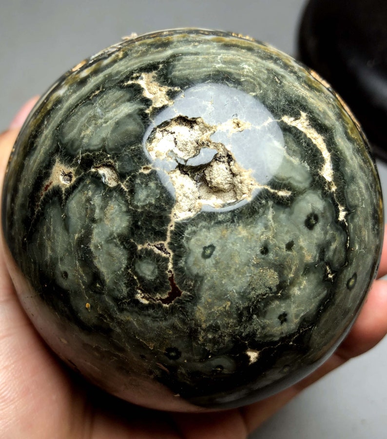 646g Rare Natural Ocean Jasper Quartz Geode CRYSTAL Sphere - Etsy
