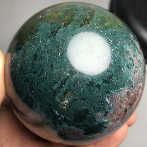 630g Natural Large Ocean Jasper Crystal Ball/palm Stones - Etsy