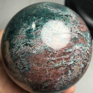 630g Natural Large Ocean Jasper Crystal Ball/palm Stones - Etsy