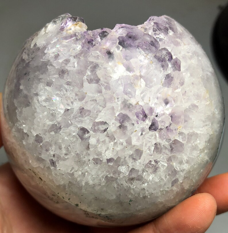 435g Natural Geode Amethyst Agate Sphere Ball Decor Crystal - Etsy