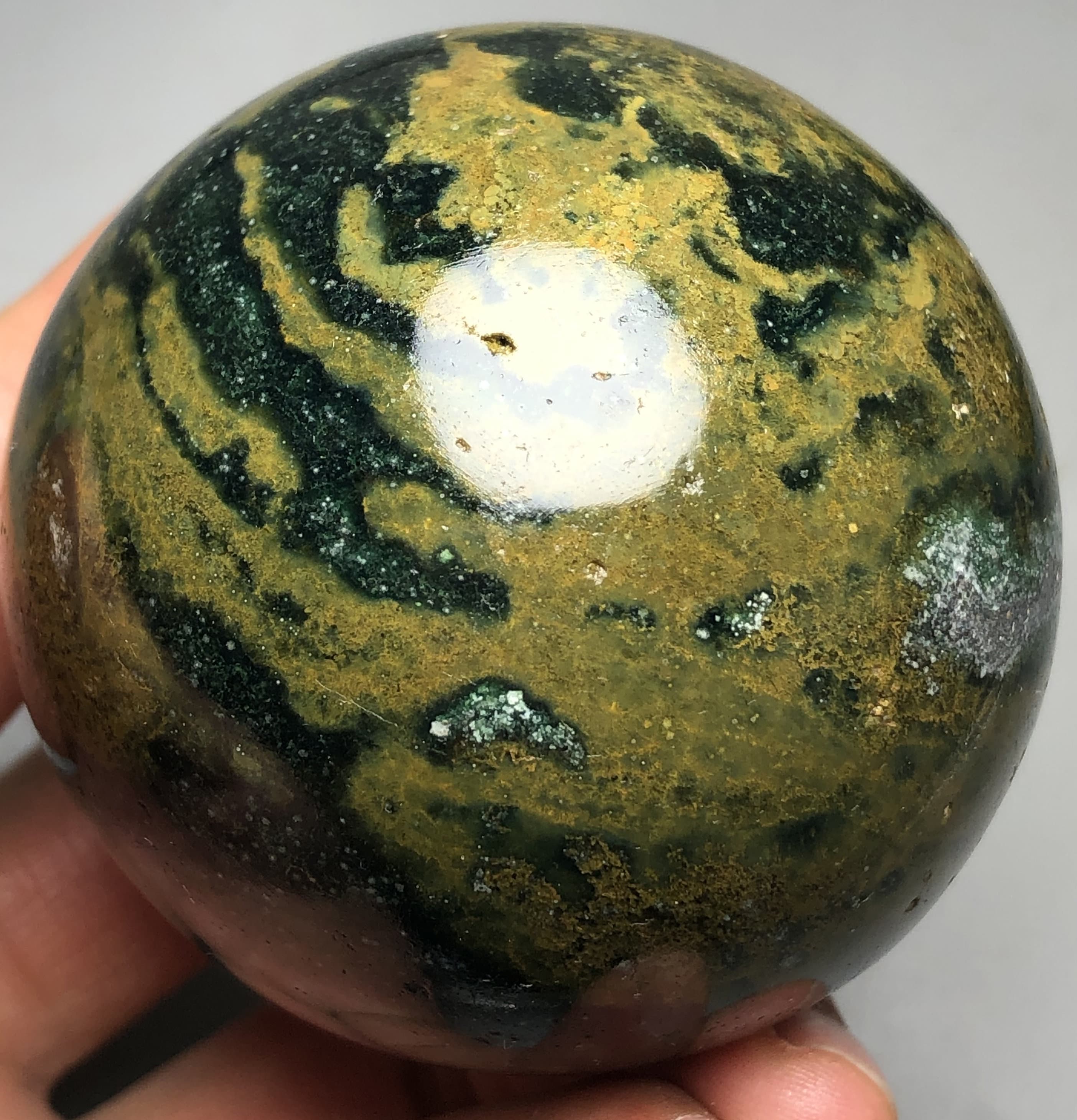 258g Rare Natural Ocean Jasper Quartz Geode CRYSTAL sphere | Etsy