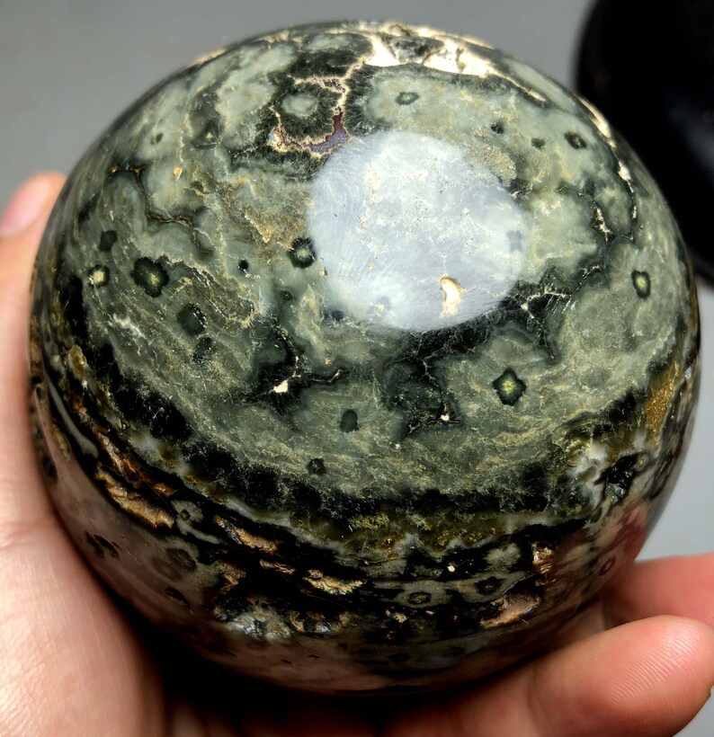 646g Rare Natural Ocean Jasper Quartz Geode CRYSTAL Sphere - Etsy