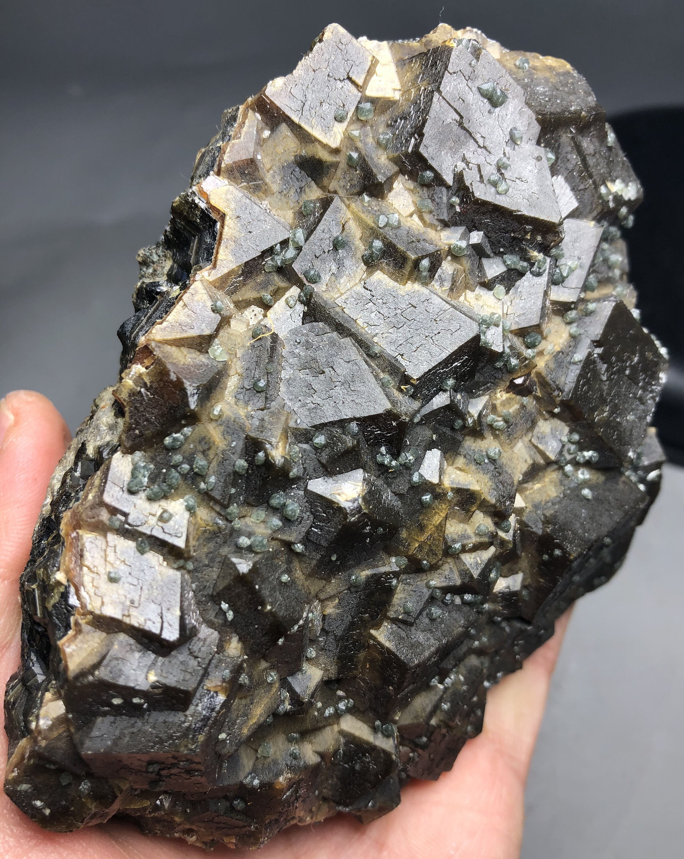 661g New Find Raw Natural rare Garnet & Green skeletal Crystal | Etsy