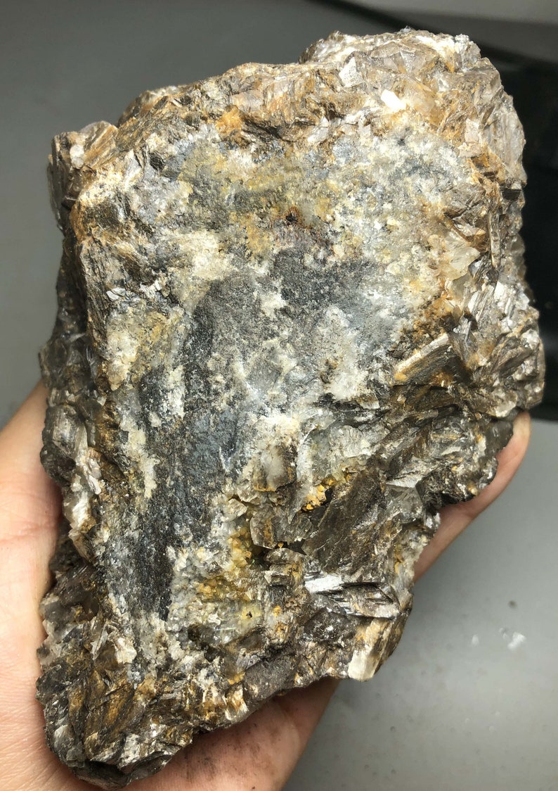 709g New Find Raw Natural Rare Black Calcite From Inner - Etsy