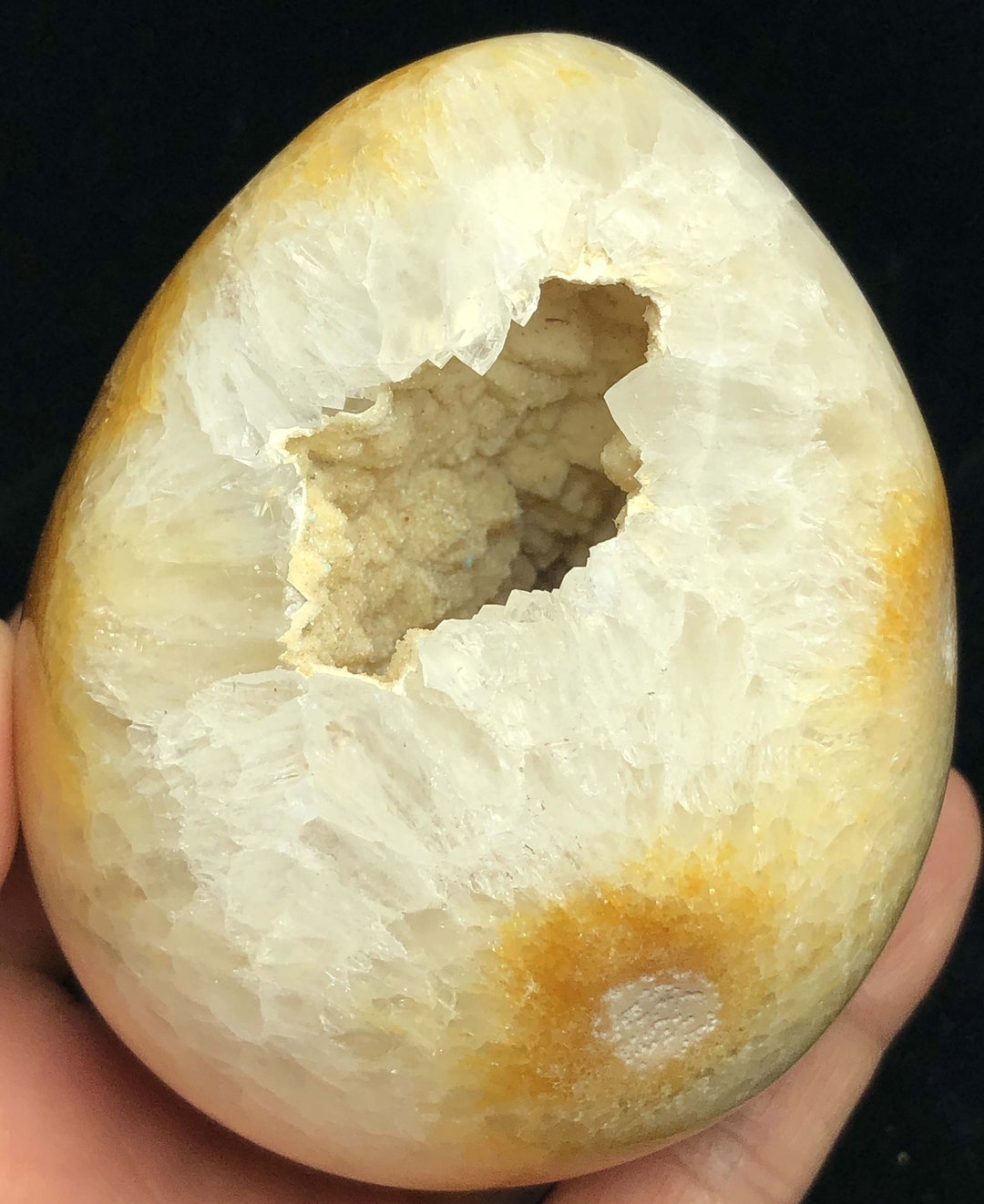 394g Natural CARNELIAN CRYSTAL QUARTZ Geode Agate Egg B470 - Etsy