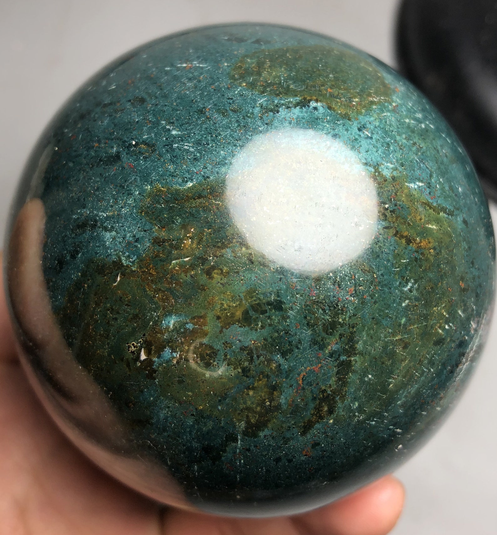 630g Natural Large Ocean Jasper Crystal Ball/Palm Stones | Etsy