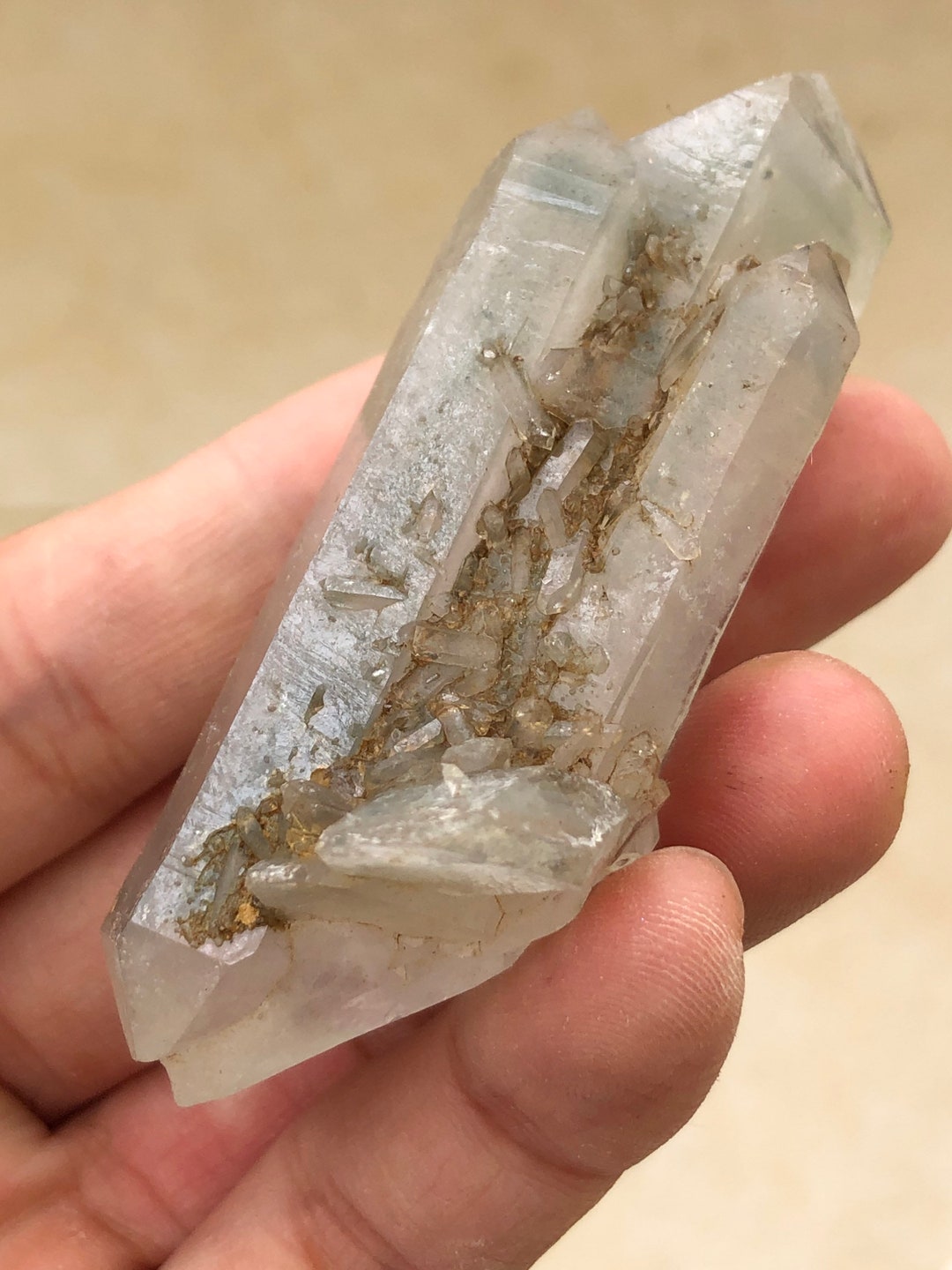 58g Rare NATURAL Green Ghost Quartz Crystal DT Specimen - Etsy