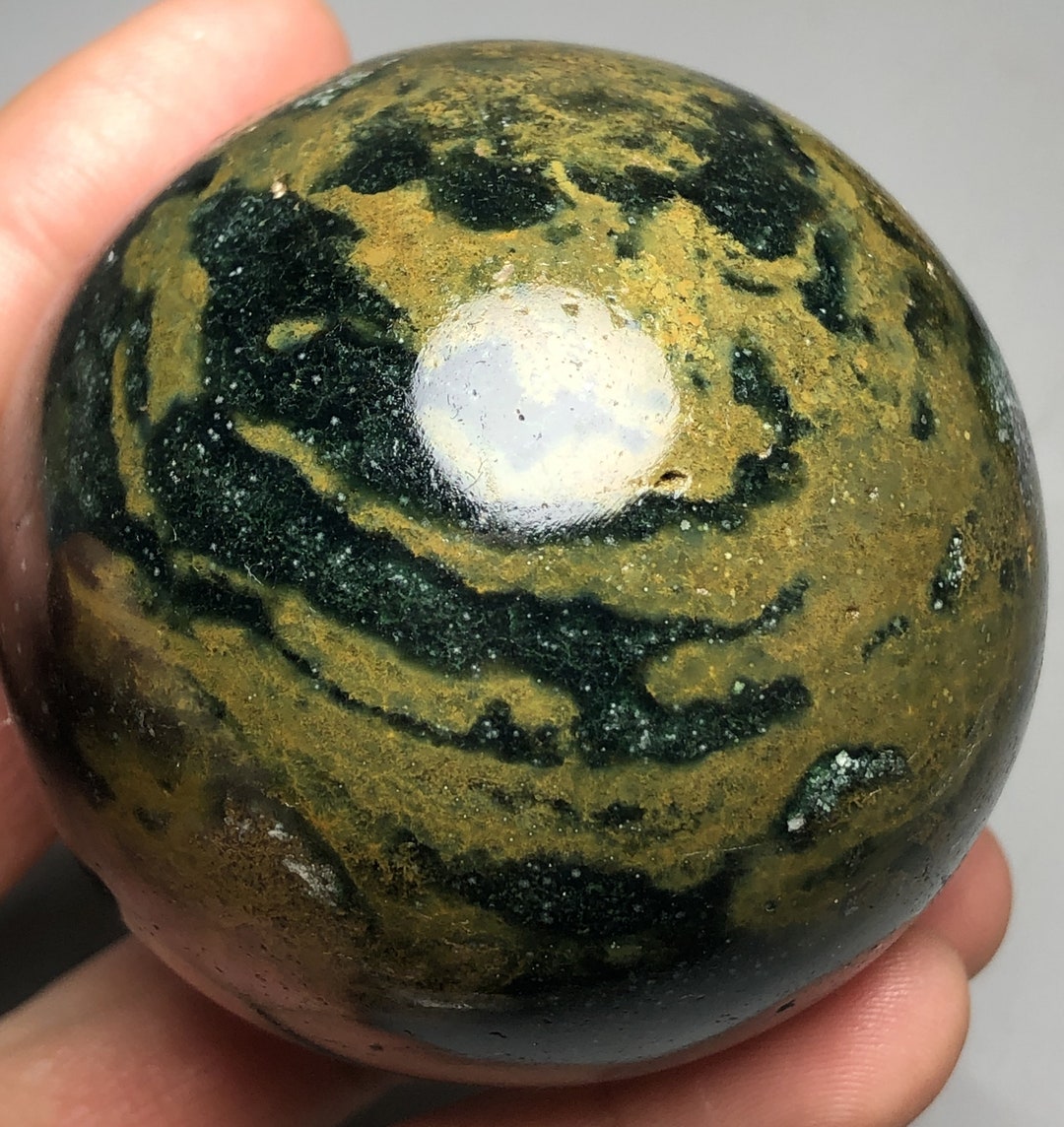 258g Rare Natural Ocean Jasper Quartz Geode CRYSTAL Sphere - Etsy