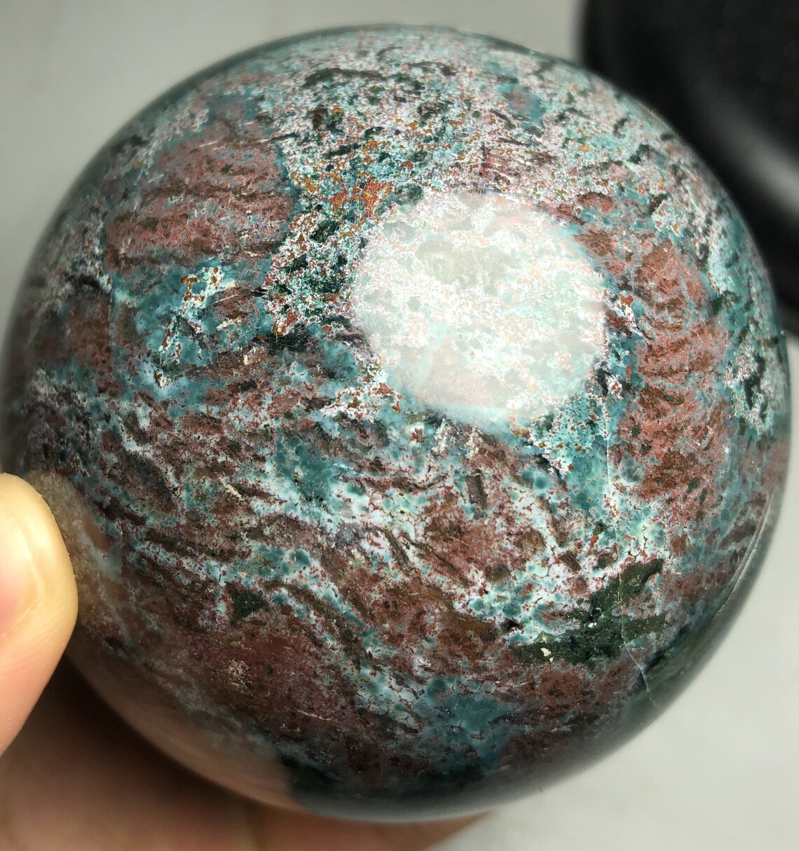 630g Natural Large Ocean Jasper Crystal Ball/Palm Stones | Etsy