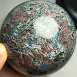 630g Natural Large Ocean Jasper Crystal Ball/palm Stones - Etsy