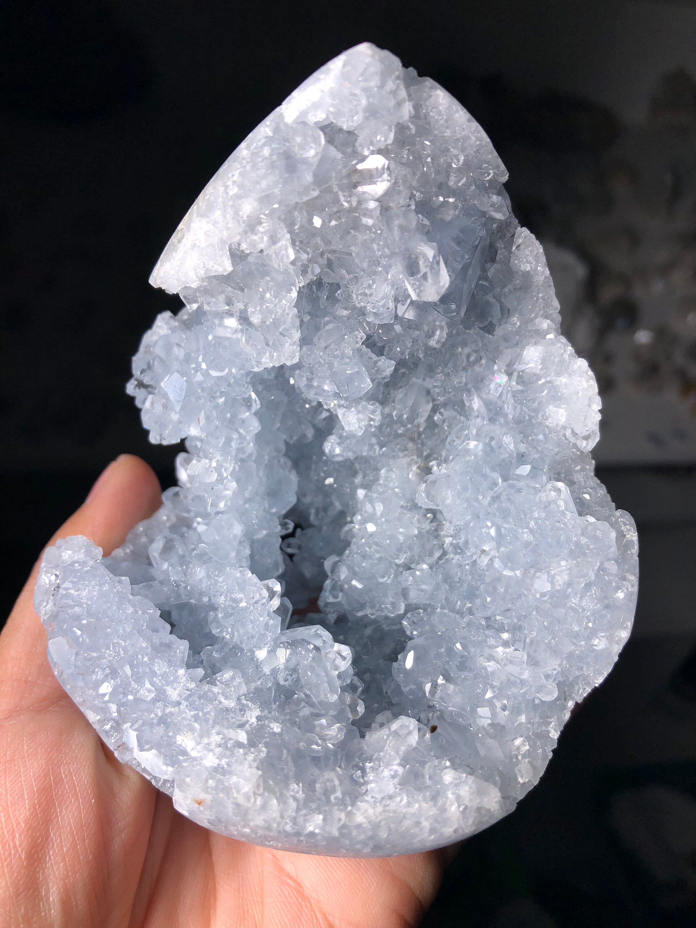 560g Rare Top Grade Gorgeous Sky Blue Celestite Egg Geode | Etsy
