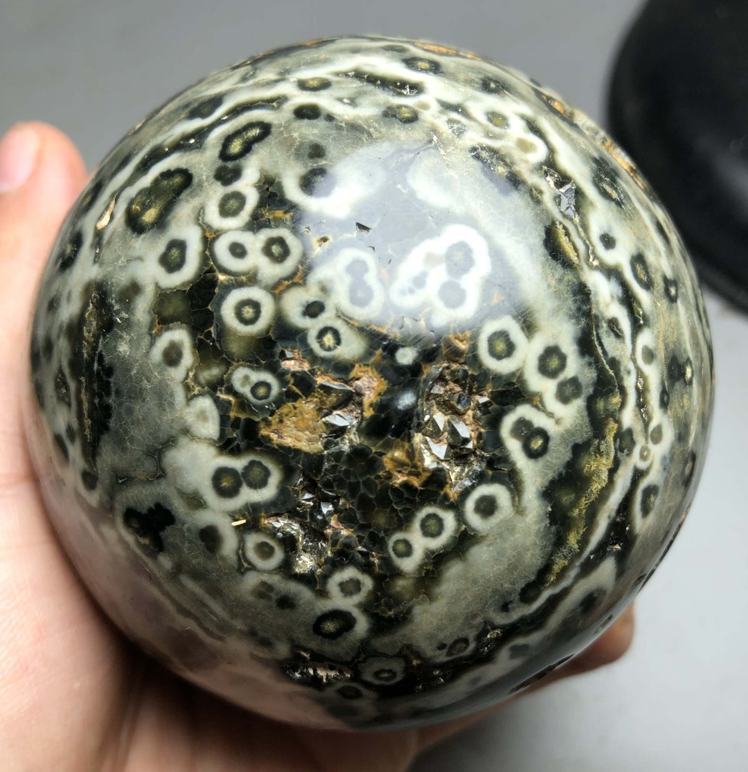 646g Rare Natural Ocean Jasper Quartz Geode CRYSTAL Sphere - Etsy