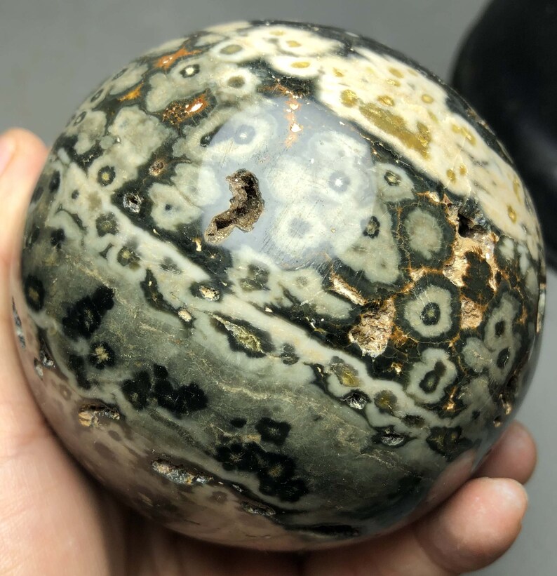 752g Rare Natural Ocean Jasper Quartz Geode CRYSTAL Sphere - Etsy
