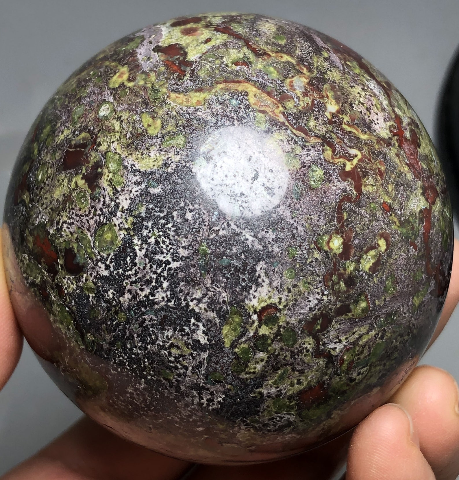 457g Natural Dragon Blood Stone Quartz Crystal Sphere Healing | Etsy