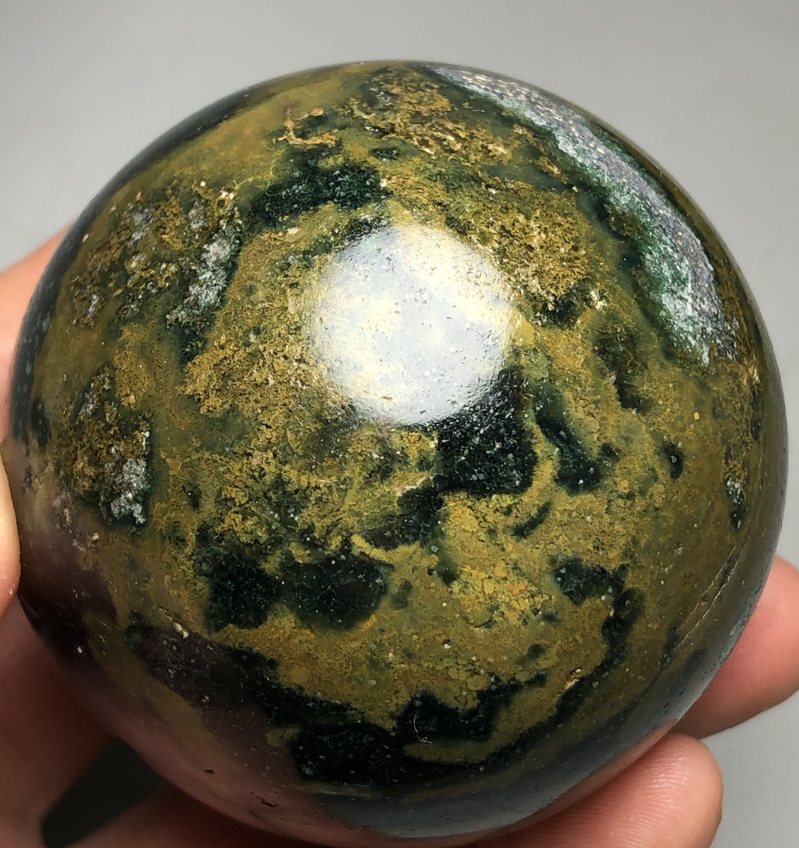 258g Rare Natural Ocean Jasper Quartz Geode CRYSTAL sphere | Etsy