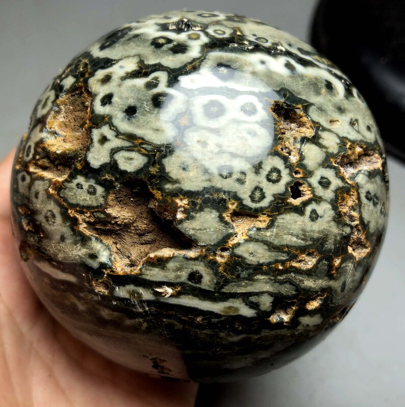 646g Rare Natural Ocean Jasper Quartz Geode CRYSTAL Sphere - Etsy