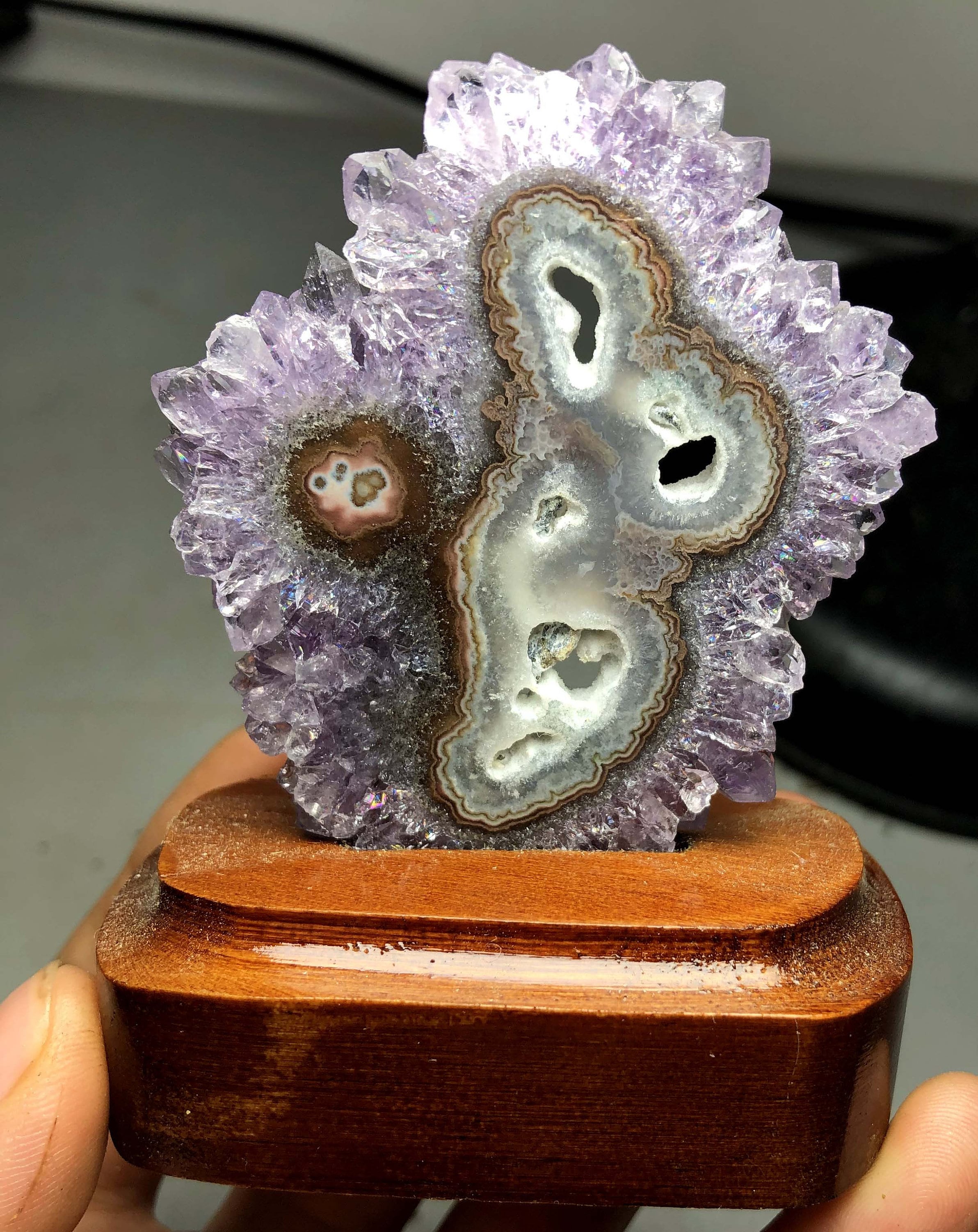 156ct Natural Banded Agate Amethst Slices Crystal Geode - Etsy UK
