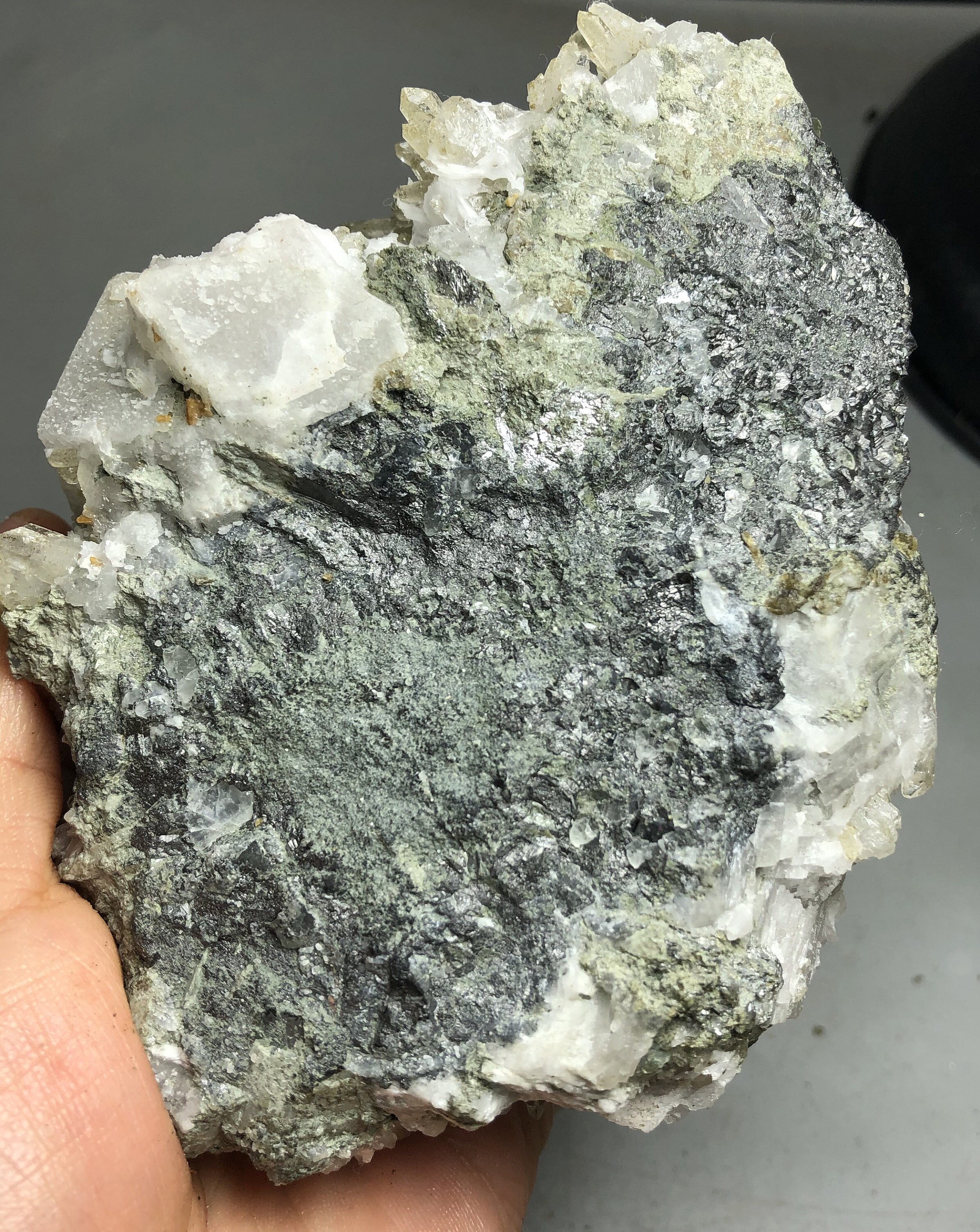 1448g Rare Natural White QUARTZ CRYSTAL Cluster & Calcite | Etsy