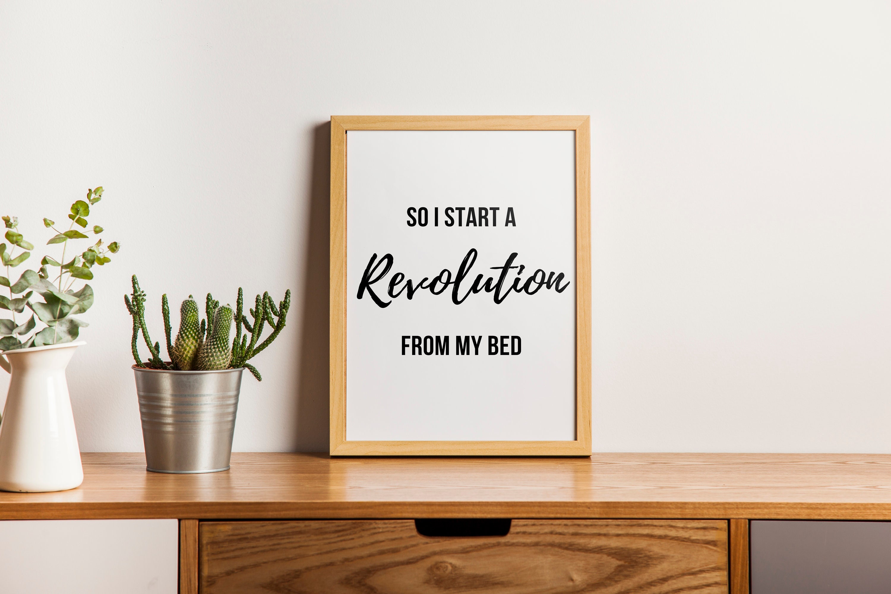 So I Start A Revolution From My Bed, Oasis Lyric, Oasis Print ...