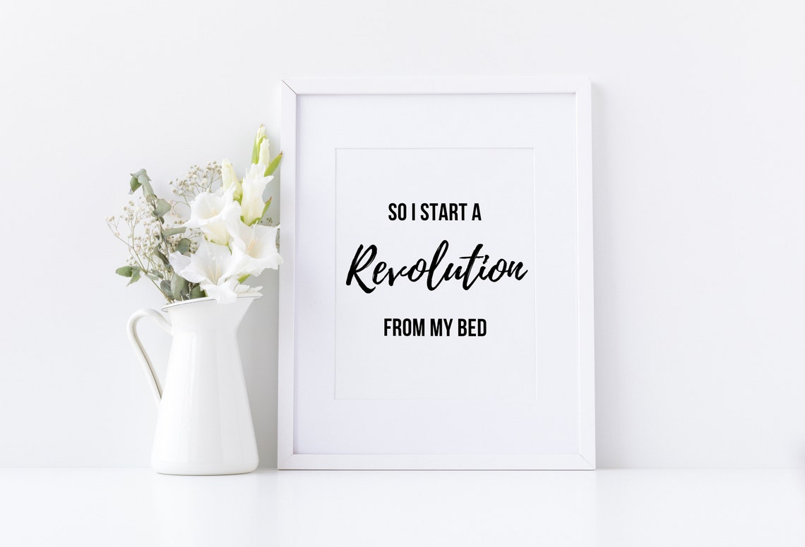 So I Start A Revolution From My Bed, Oasis Lyric, Oasis Print ...