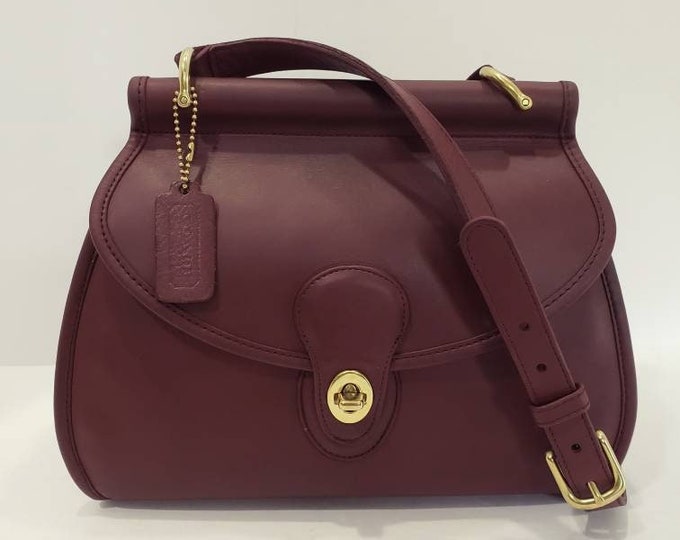 RARE: BURGUNDY LOGAN Bag Vintage Coach With Brass Hardware 9907 ...