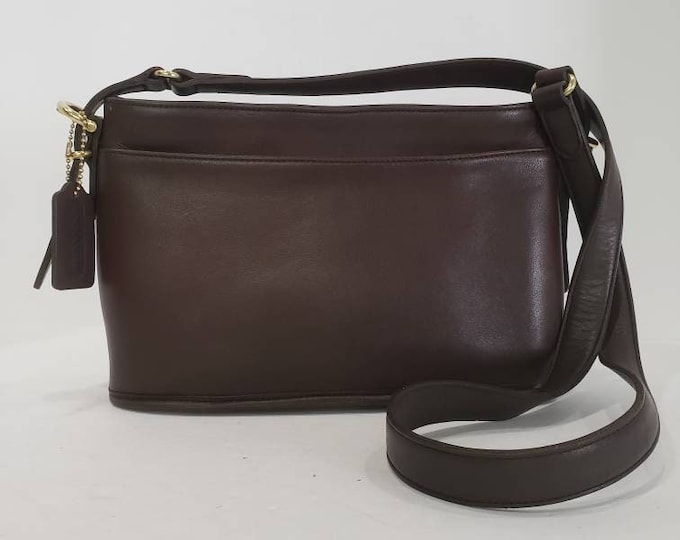 Vintage Coach Mahogany EQUESTRIAN ZIP Bag Style #9802 *excellent ...