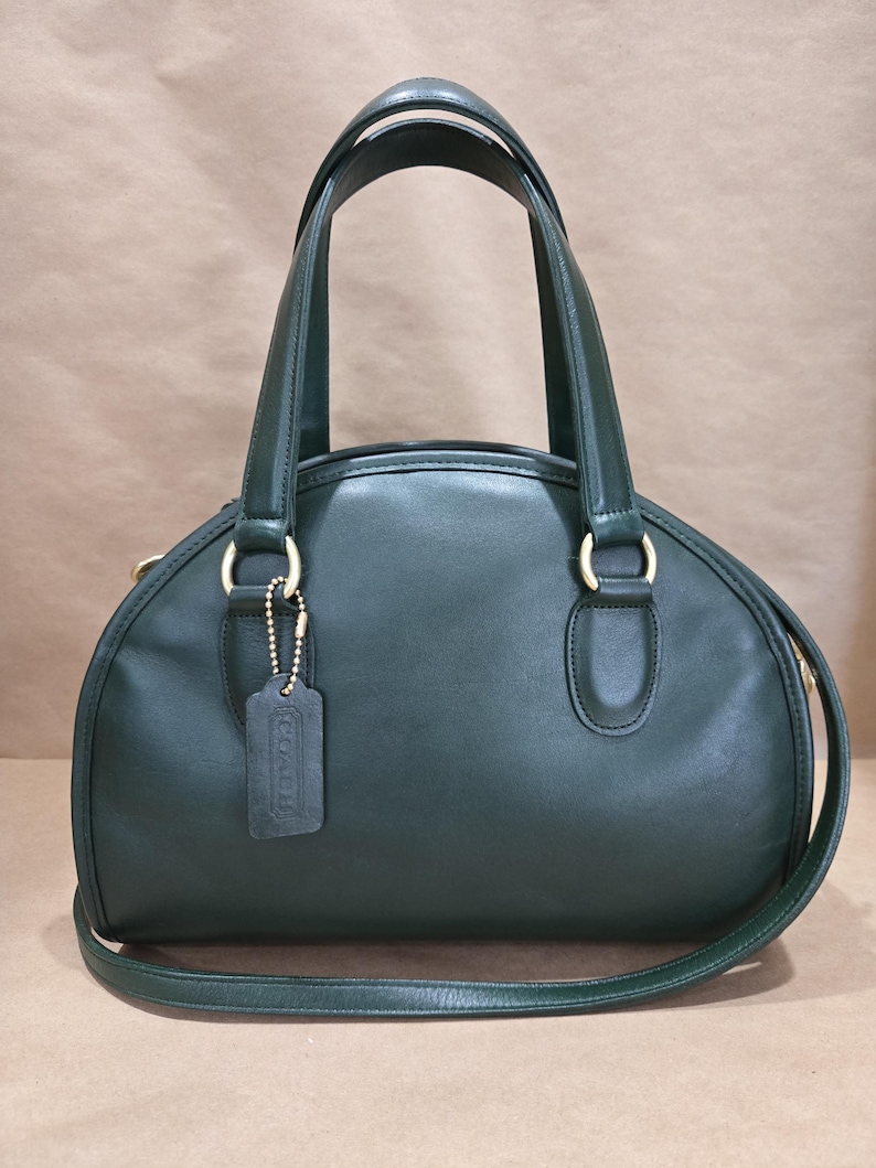 Vintage Coach CUSTOM: Dark Green CHADWICK BOWLER Bag With Brass, Style ...
