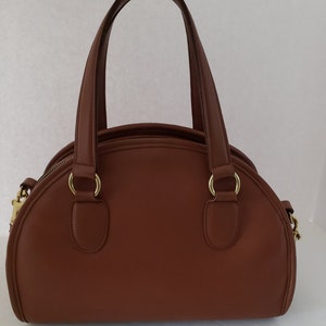 British Tan CHADWICK BOWLER Satchel Bag With Brass, Vintage Coach 9928 ...