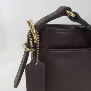 Vintage Coach Mahogany EQUESTRIAN ZIP Bag Style 9802 excellent Restored ...